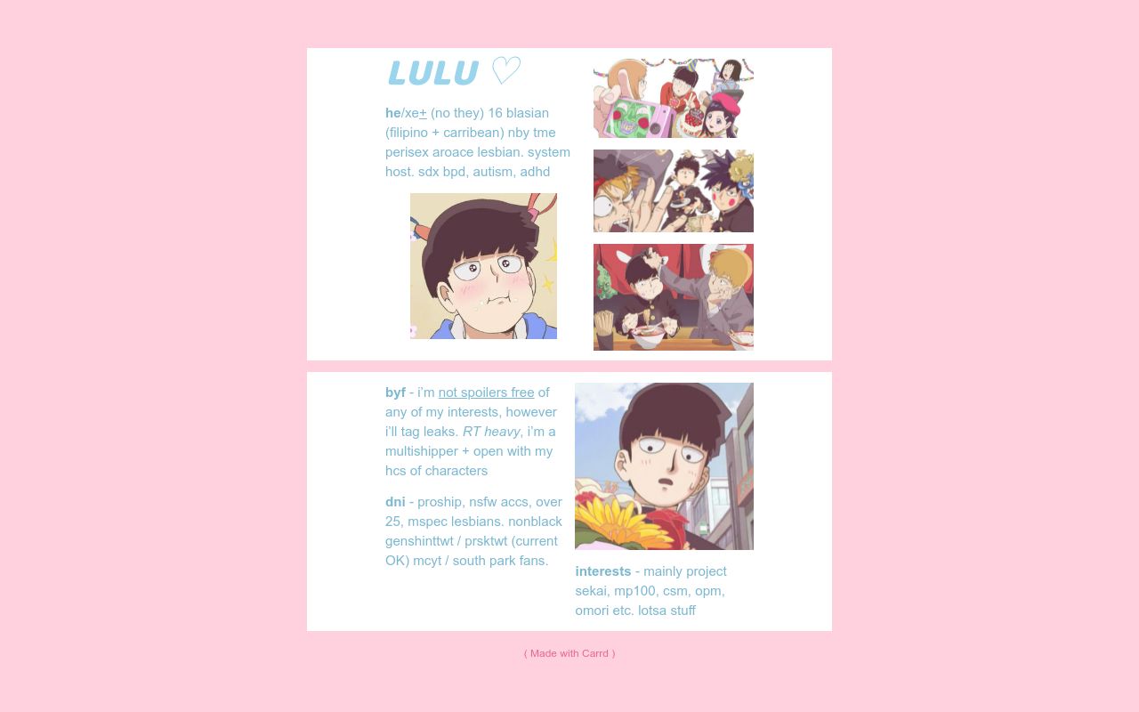 lulu’s card
